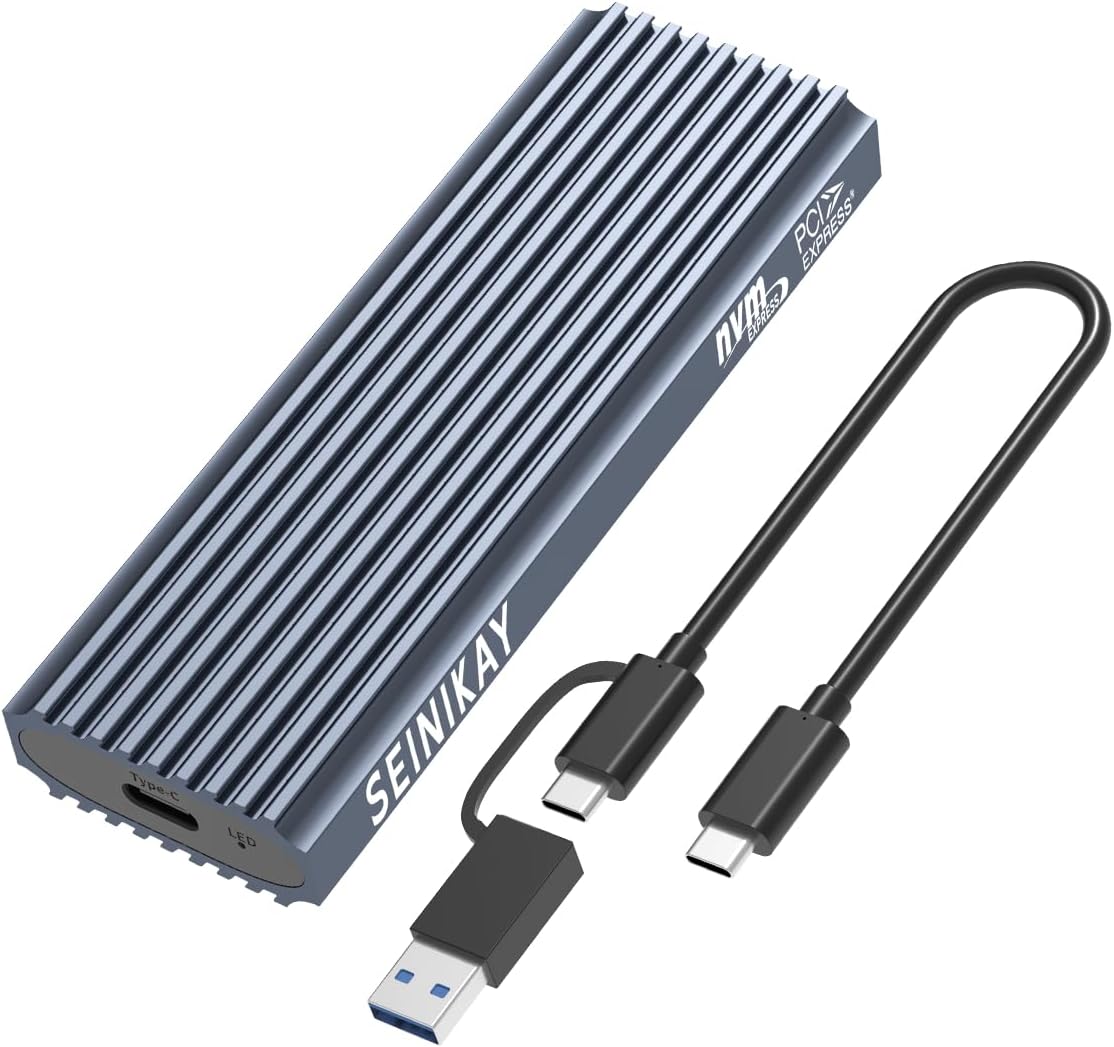 Amazon.com: SEINIKAY M.2 NVME SSD Enclosure, Tool-Free USB 3.2 Gen 2 ...
