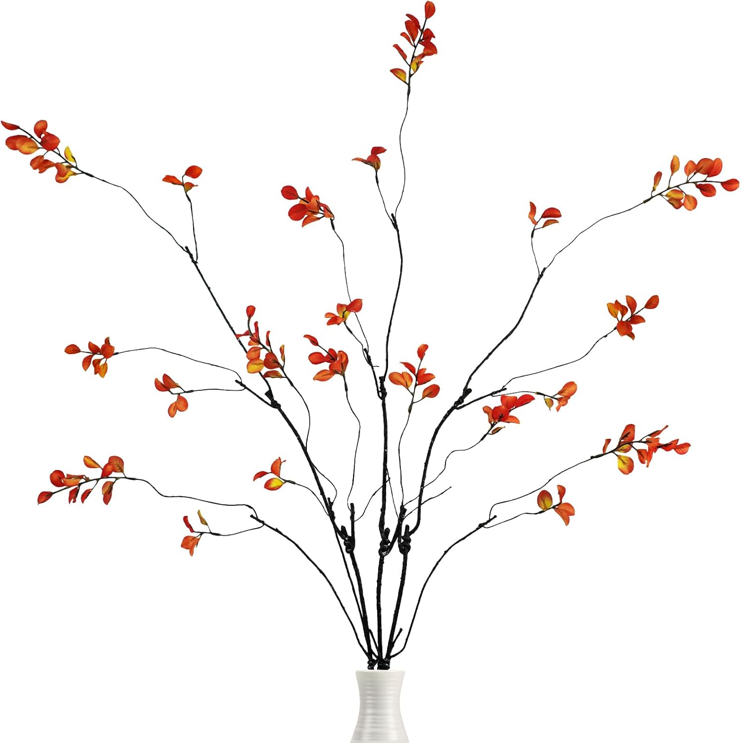 Amazon.com: Krissing 3 Pcs Fall Greenery Stems, 37" Tall Fake Fall ...