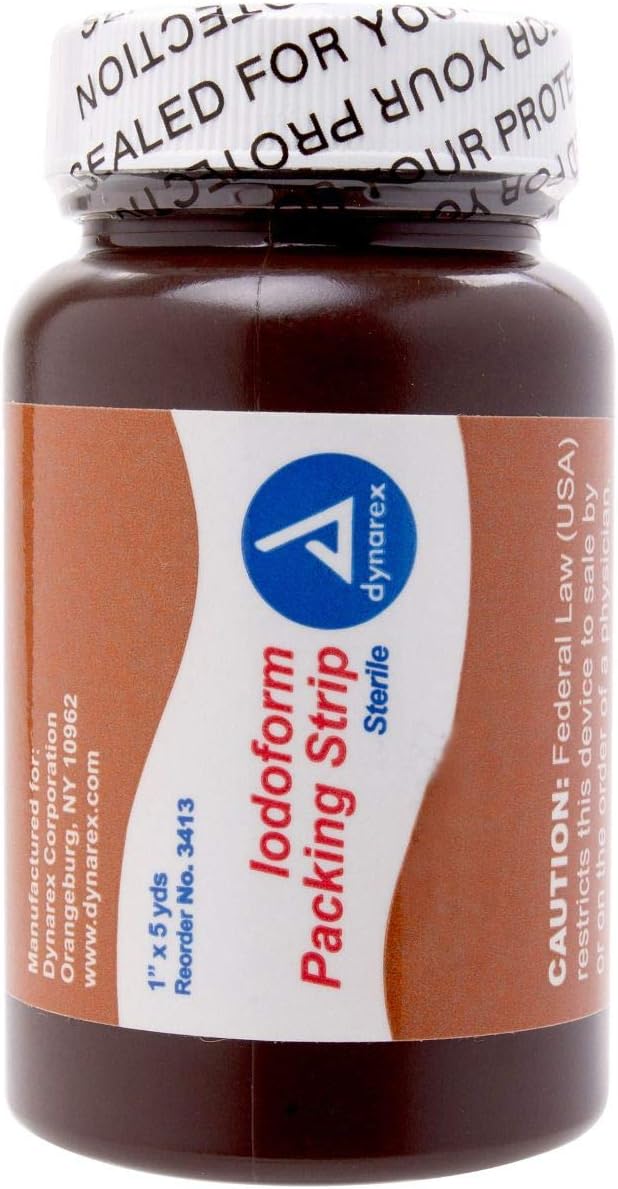 Amazon.com: Packing Strip Iodoform, Sterile 1" x 5 Yd - 12/Cs 3413 ...