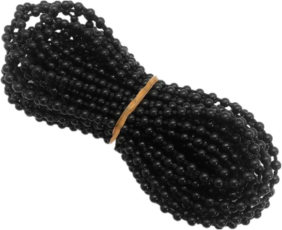 Amazon.com: Black #10 Beaded Ball Chain (4.5mm) – USA Made Carbon Steel ...