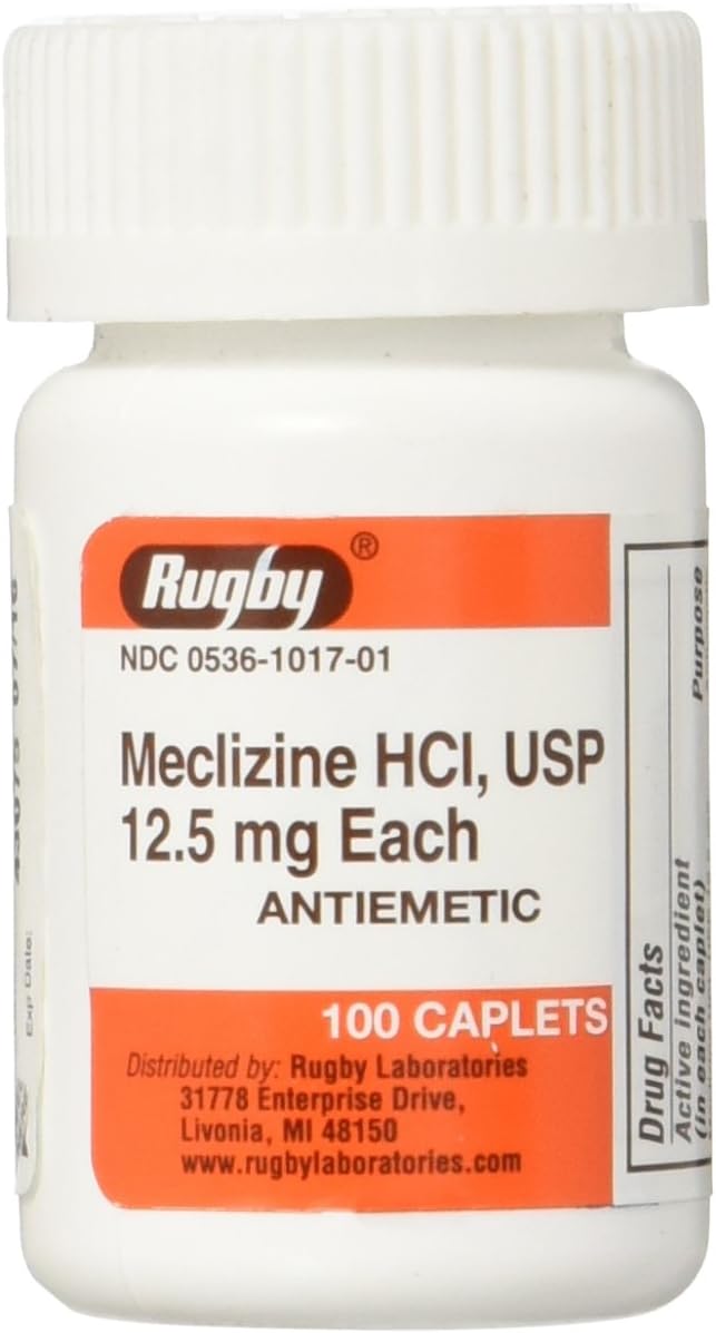 Amazon.com: Rugby Meclizine Anti-Nausea Tablets - 25 Mg, 100 per Bottle ...