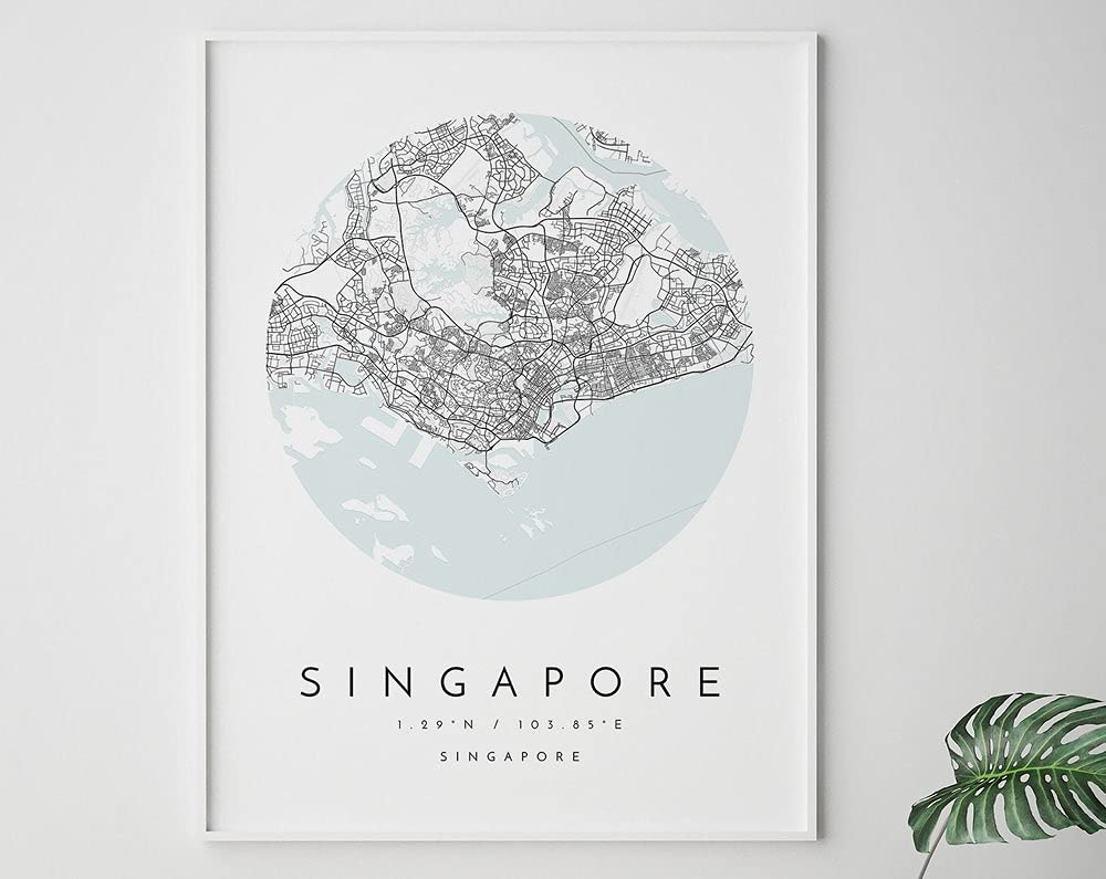 Mg Global Singapore Map Singapore Poster Singapore Map Poster Singapore ...
