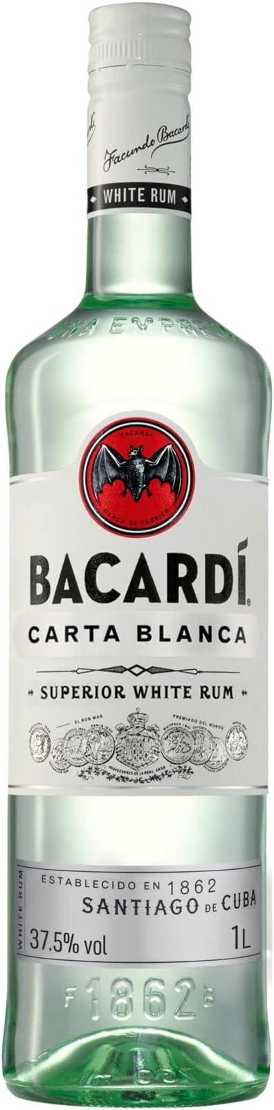 Bacardi Carta Blanca Rum 1000 ml : Amazon.co.uk: Grocery
