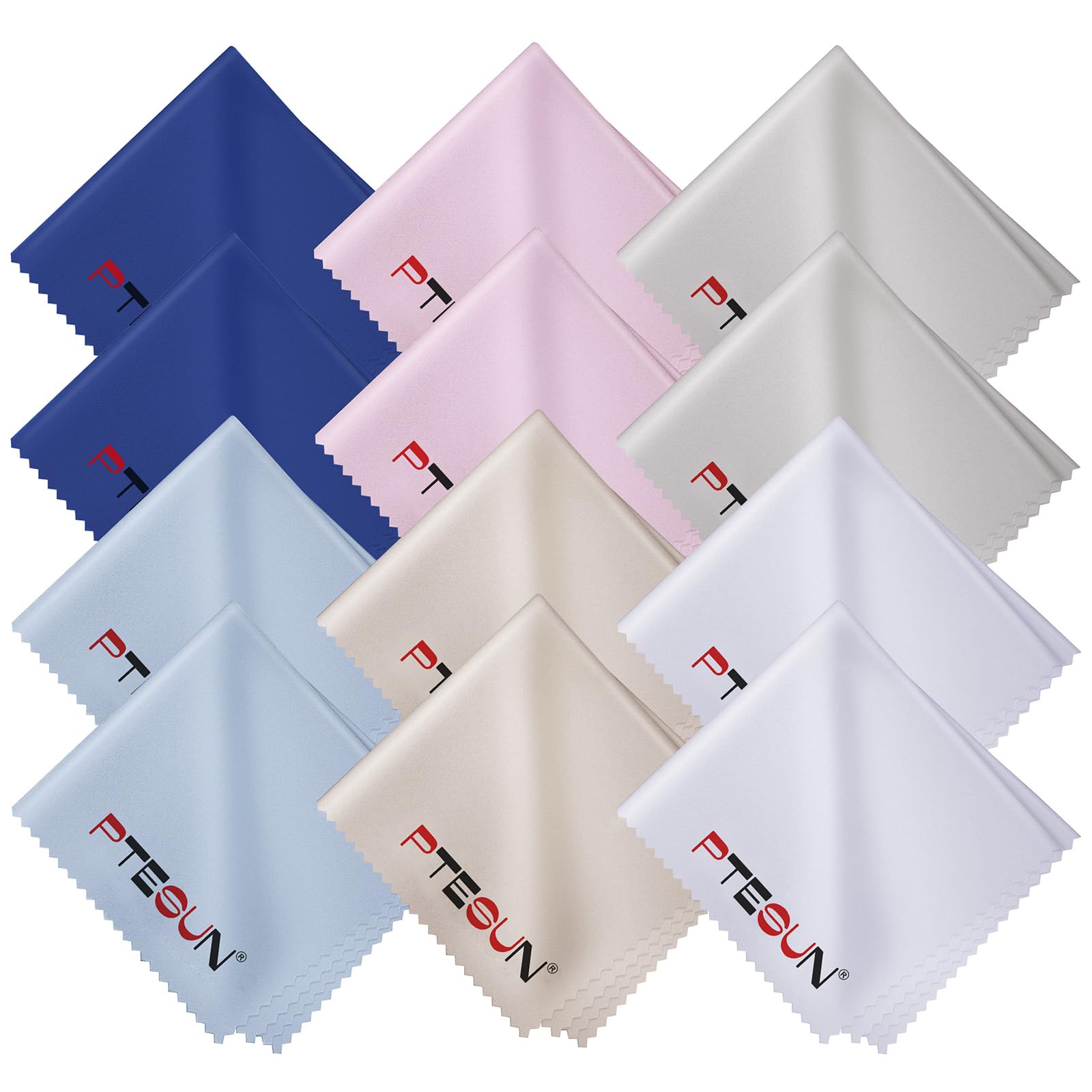 Amazon.com: Ptesun 12-Pack Microfiber Cleaning Cloths - Multicolor Eye ...