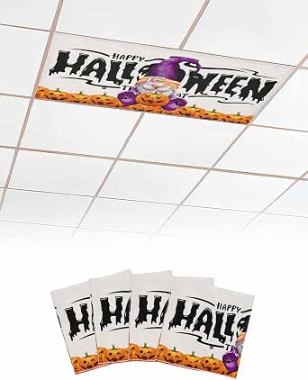 Halloween Gnomes Magnetic Fluorescent Light Covers for Ceiling Lights 2 ...