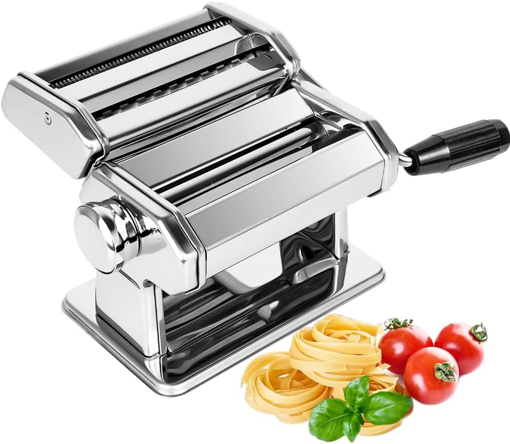 Amazon.com: VEVOR Pasta Maker Machine, 9 Adjustable Thickness Settings ...