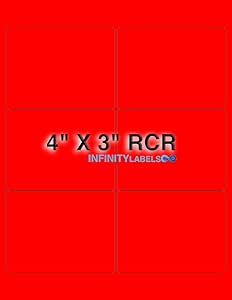 Amazon.com : 100 Laser Label Sheets, Fluorescent Red Paper 4in. x 3in ...