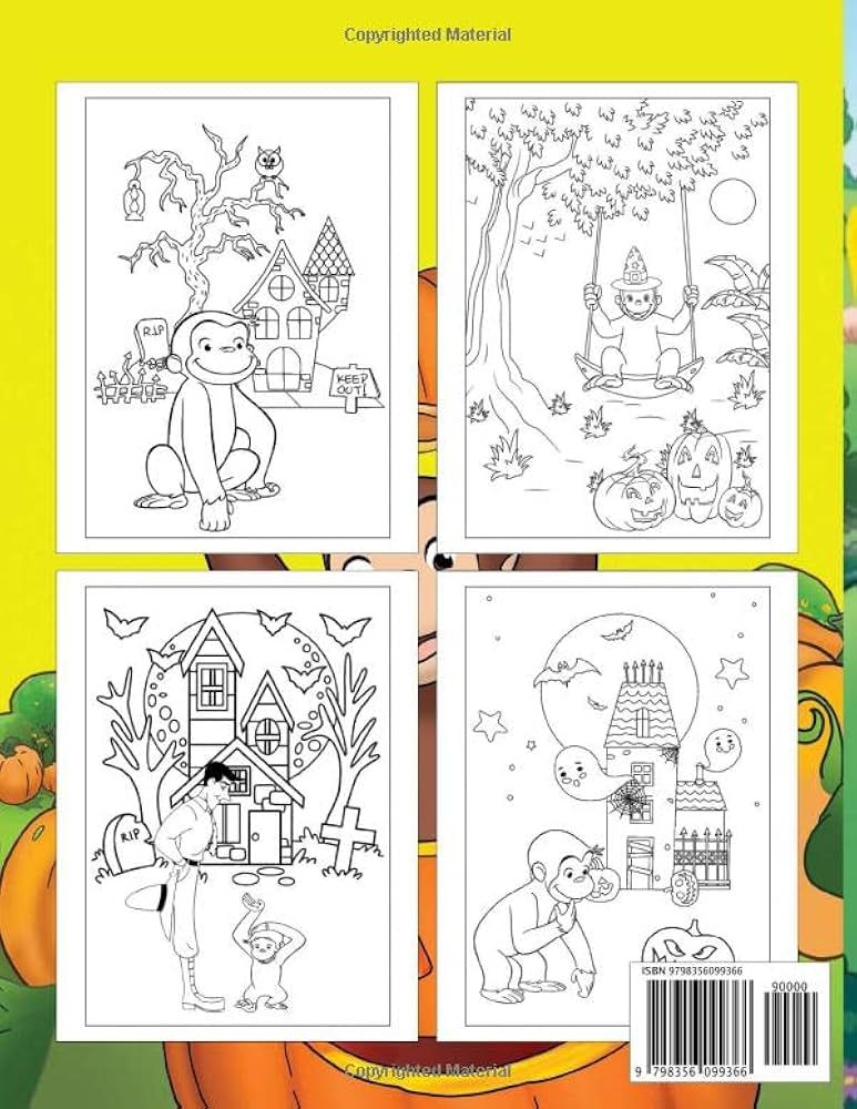 curious george coloring pages halloween printable