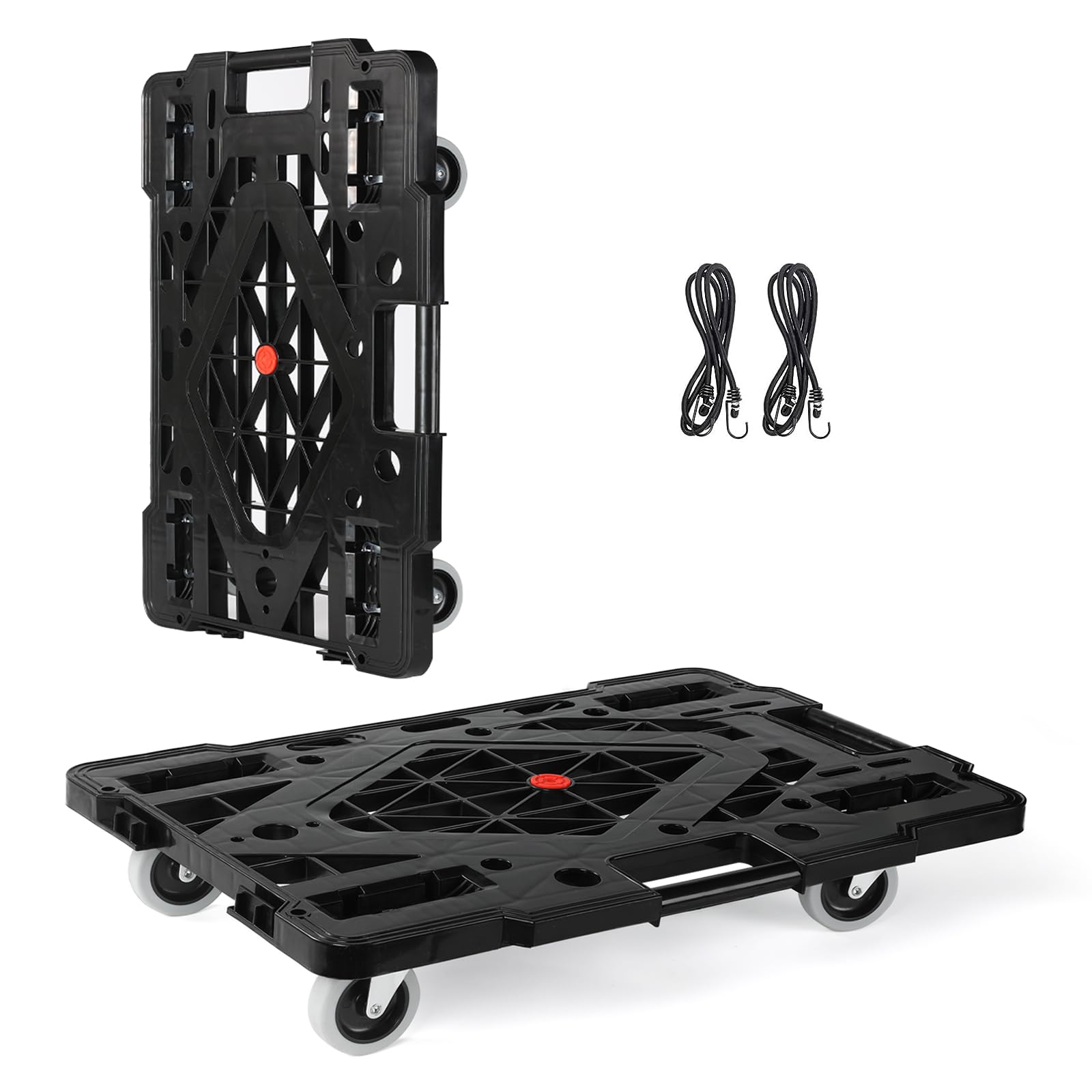 GTQYYF 2 Pcs Large Flat Dolly, 1760 Lbs Capacity Moving Dolly Heavy ...