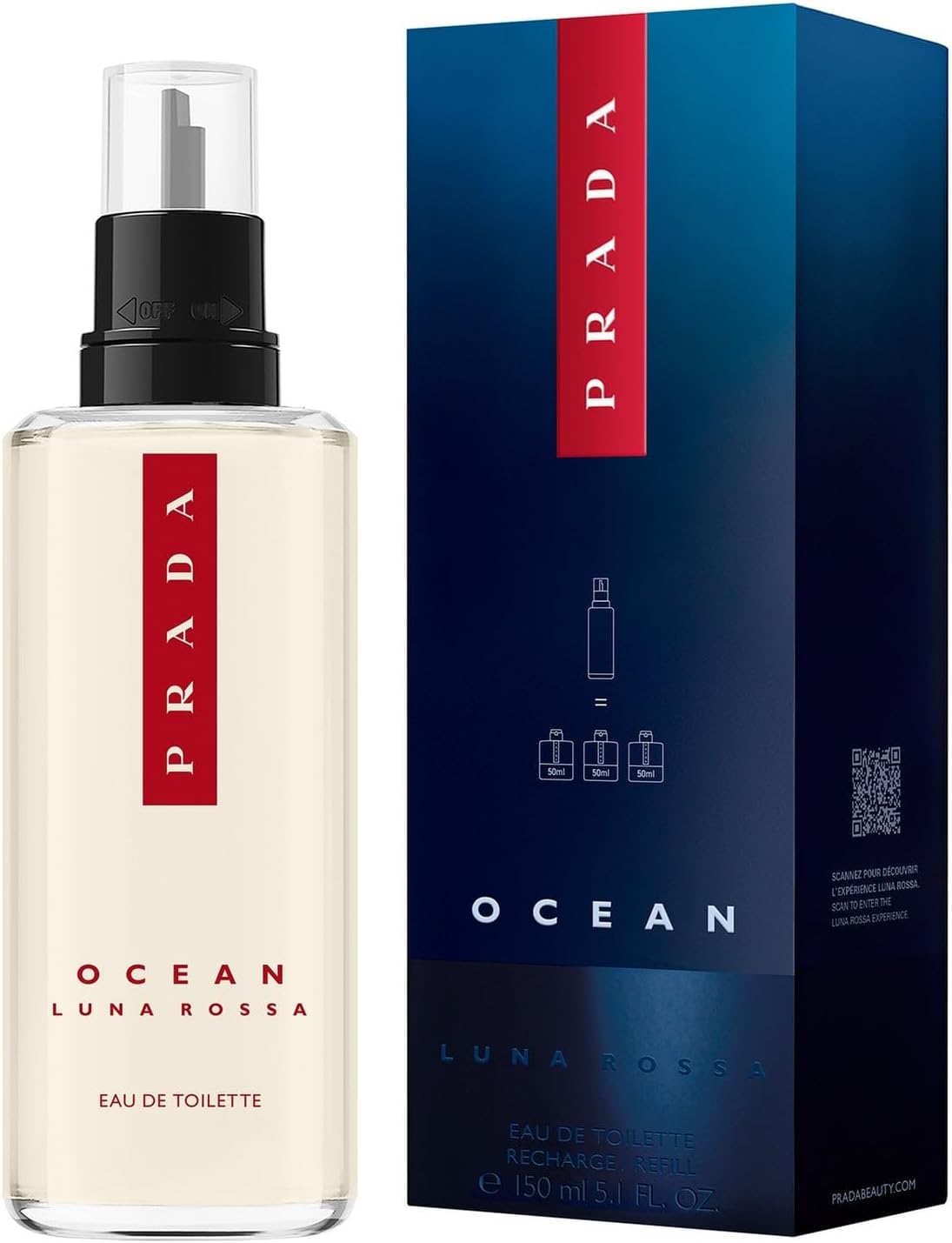 Prada Luna Rossa Ocean Eau de Toilette Refill 150ml : Amazon.co.uk: Beauty