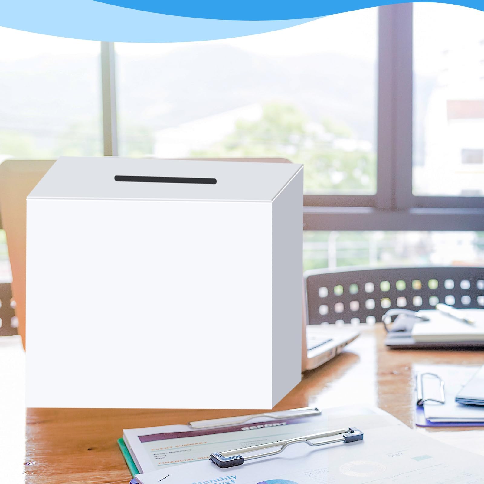 Snapklik.com : 9 Pack 10" Raffle Boxes Elegant Large White Cardboard ...