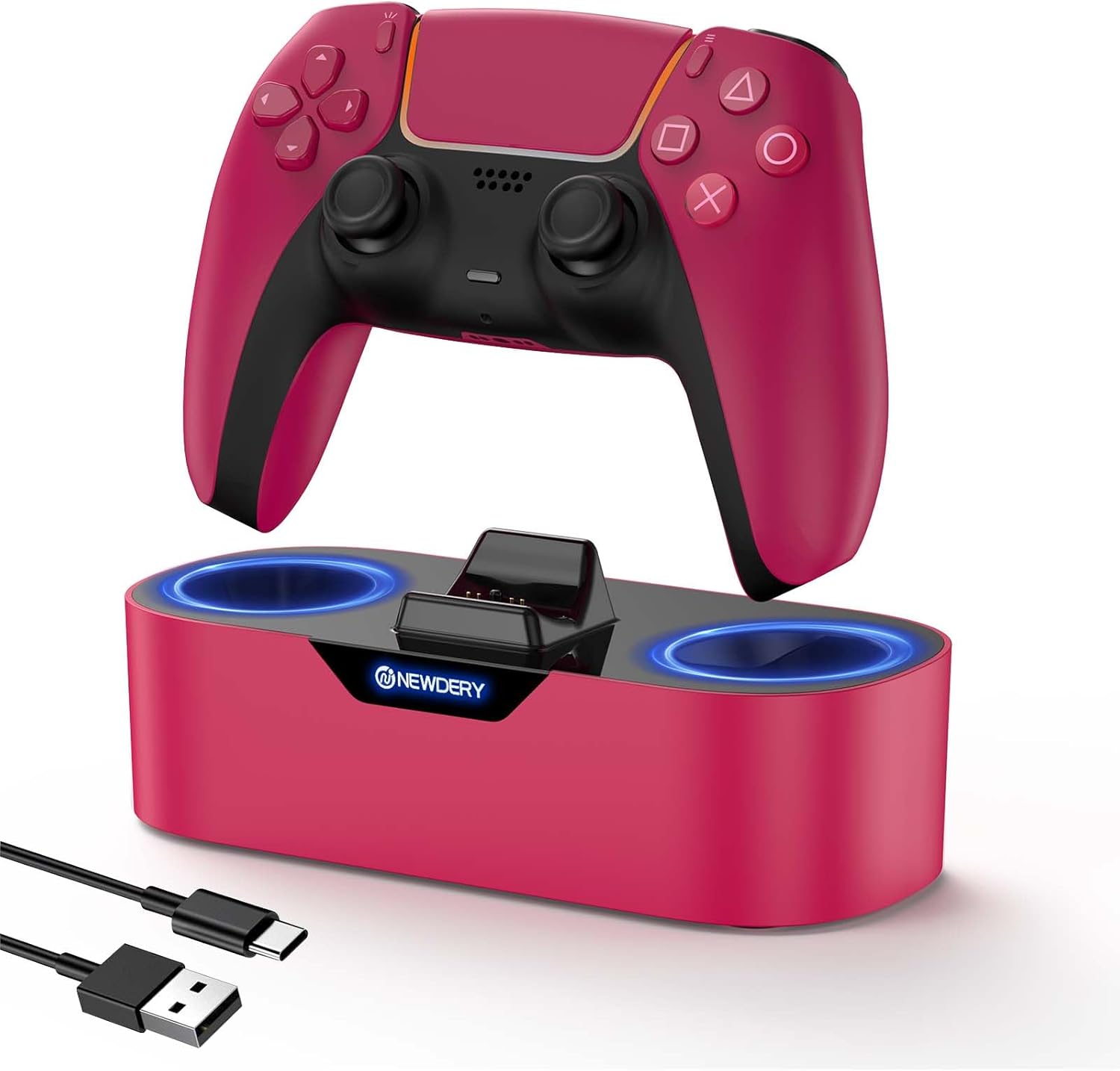 Amazon.com: NEWDERY PS5 Controller Charger Station, Fast Charging Dock ...