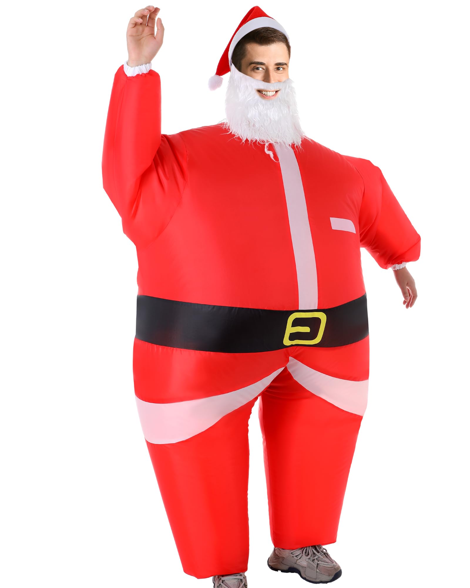 Amazon.com: Hollowfly Inflatable Christmas Santa Claus Suit Santa Blow ...