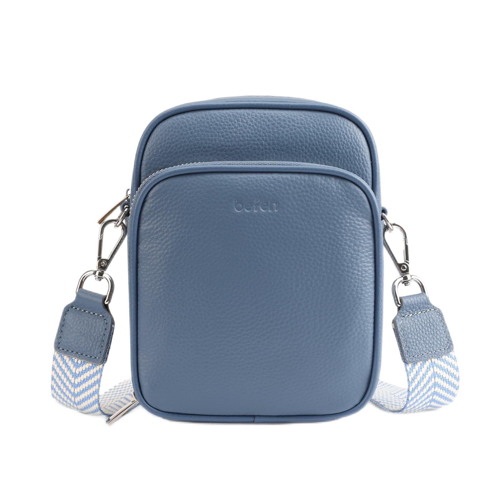 Amazon.com: befen Genuine Leather Small Crossbody Bags for Women Trendy ...