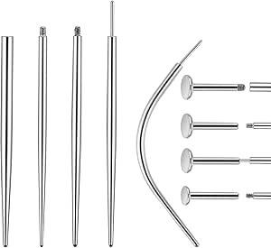Amazon.com: Yolev 9Pcs 16G Titanium Piercing Taper Curved for Piercings ...