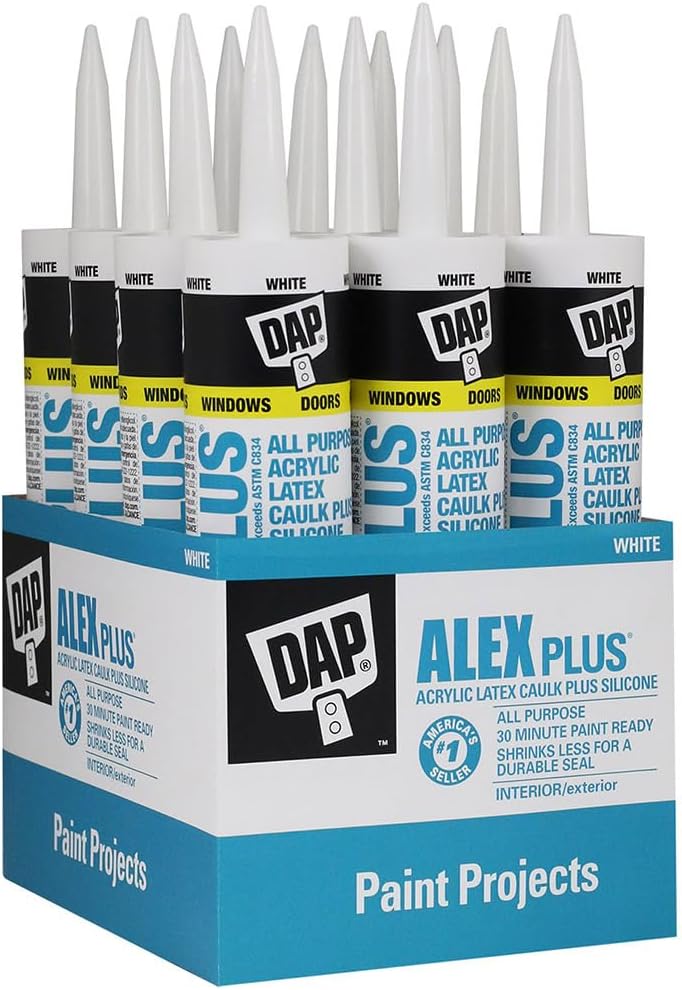 Amazon.com: Dap 18152 12 Pack 10.1 oz. Alex Plus Acrylic Latex Caulk ...