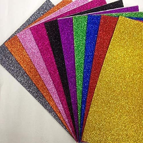 HRBS 20 Sparkle Glitter Sheets (A4 Size) DIY Art & Craft Glitter Paper ...