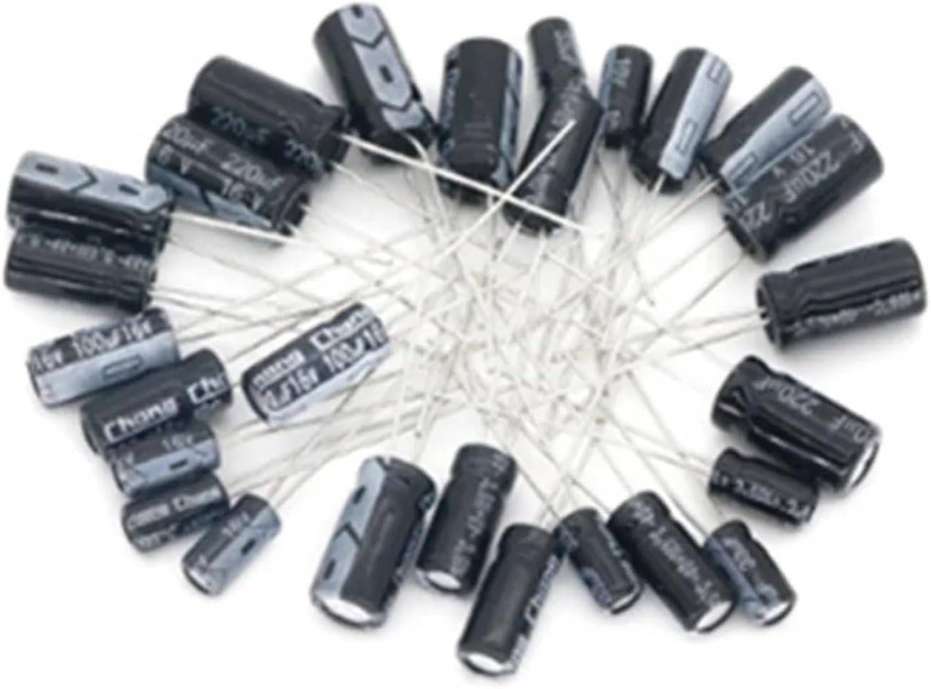 Amazon.com: 10pcs 10V 16V 25V 63V 100V 250V 400V 450V electrolytic Capacitor 22uF 33uf 47uf 68uf ...