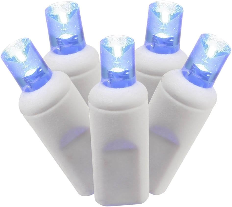 Amazon.com : Northlight 100ct Blue LED Wide Angle Icicle Christmas ...