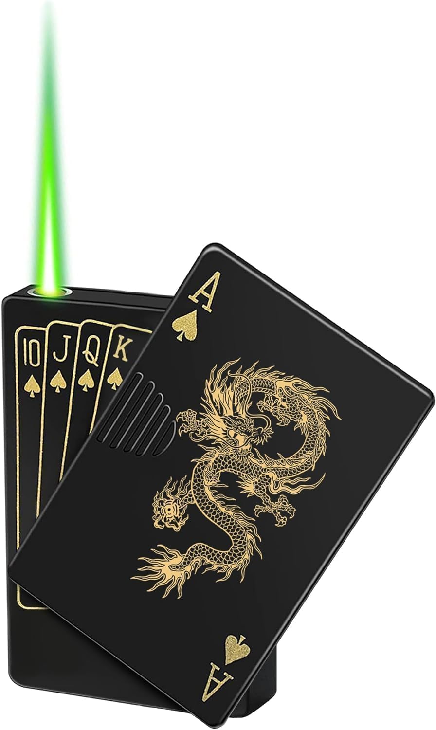 Amazon.com: Jet Torch Lighter, Green Flame Dragon Card Lighter, Cool ...