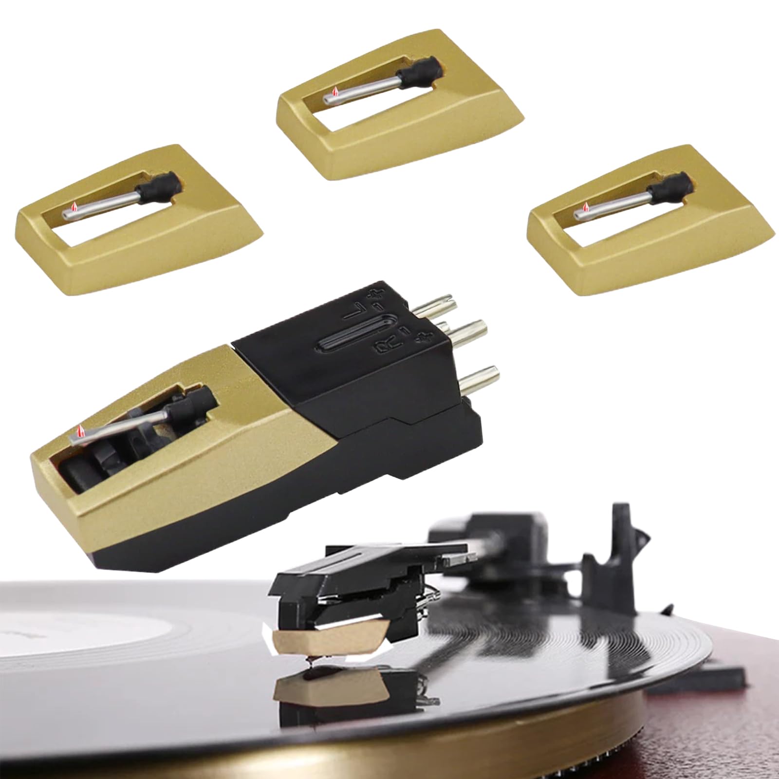 Amazon.com: Fofvccv 3 PCS Record Player Needle with 1 PC Record Player ...