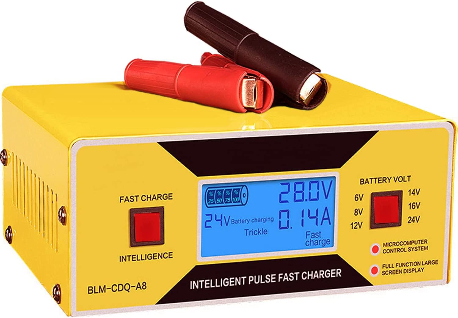 Amazon.com: Car Battery Charger Automatic, 6/8/12/14/16/24V Adjustable ...