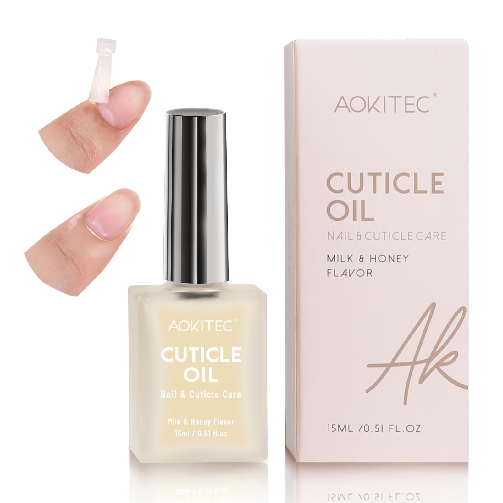 Amazon.com: Aokitec Natural Cuticle Oil - Milk & Honey Flavor Cuticle ...