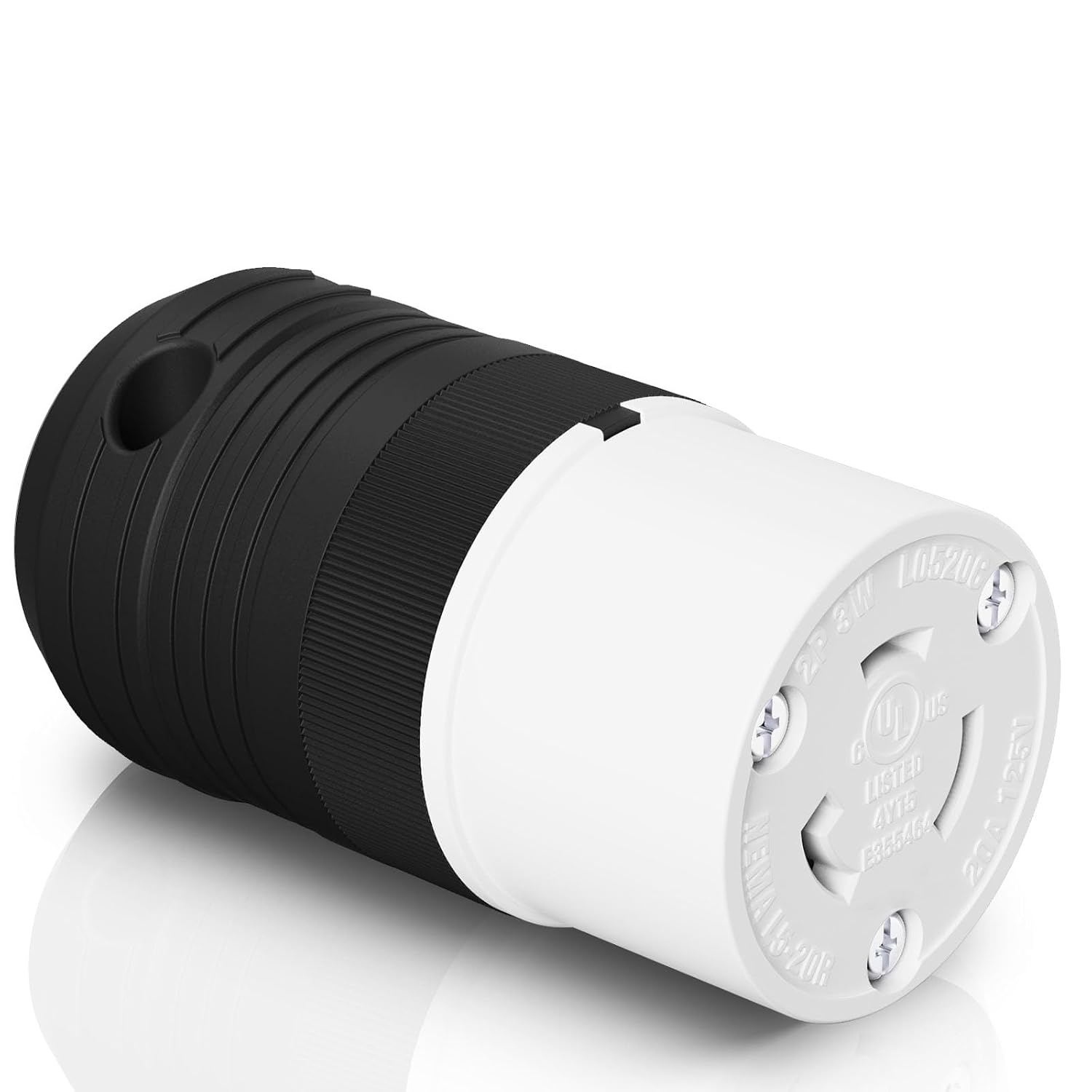 AIDA NEMA L5-20R Locking Connector, 20 Amp, 125 Volt, 2 Pole, 3 Wire ...