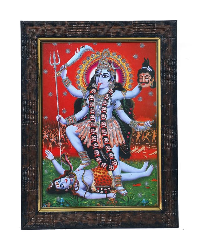 Subhash Pushtak Goddess Kali Hindu God Wooden Photo Frame Rectangular ...