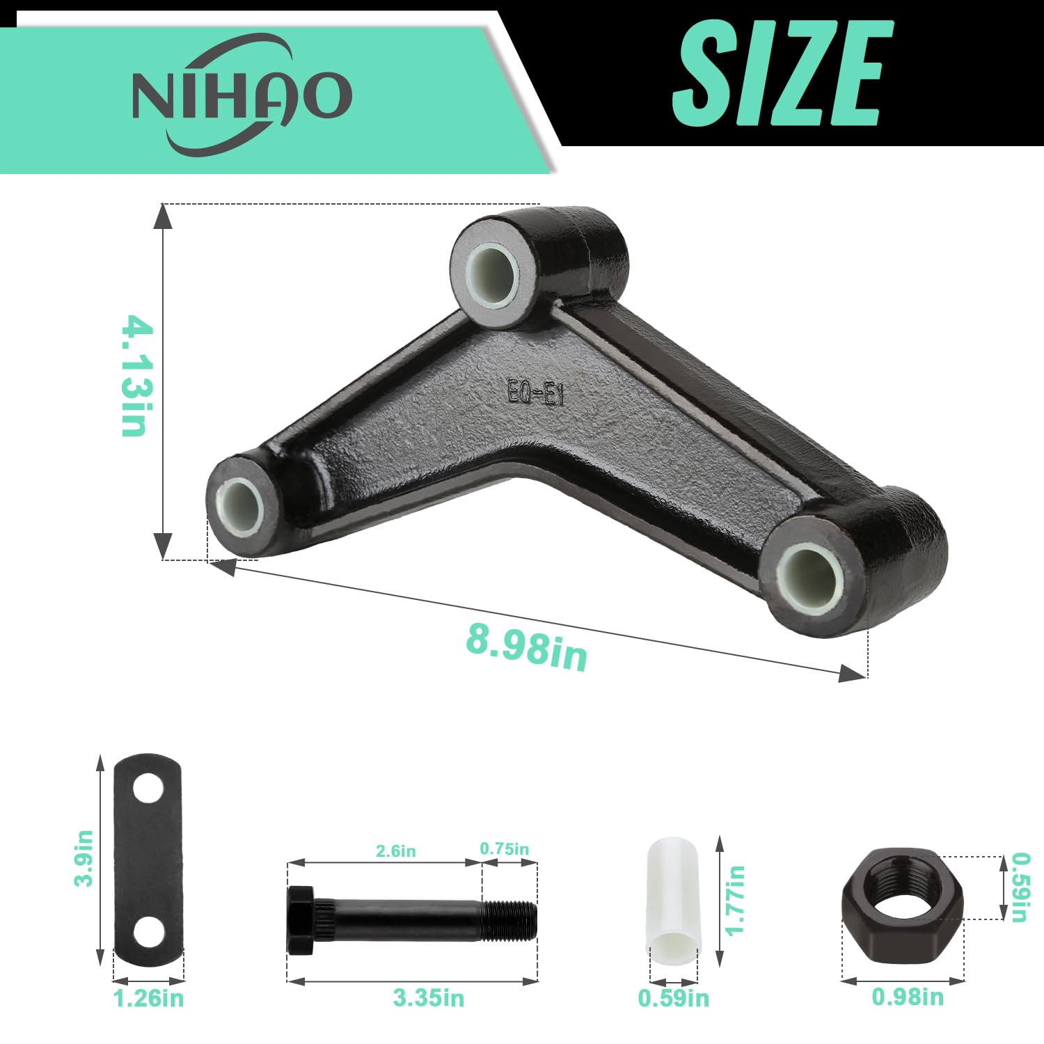 Snapklik.com : Nihao Trailer Shackle Kit Trailer Axle Shackle For ...