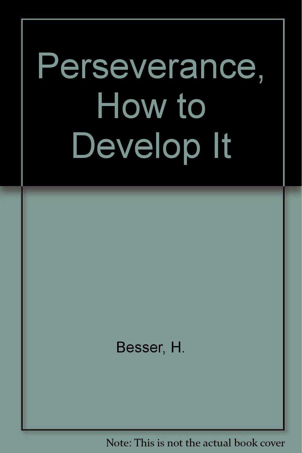 Perseverance, How to Develop It: Besser, H.: Amazon.com: Books