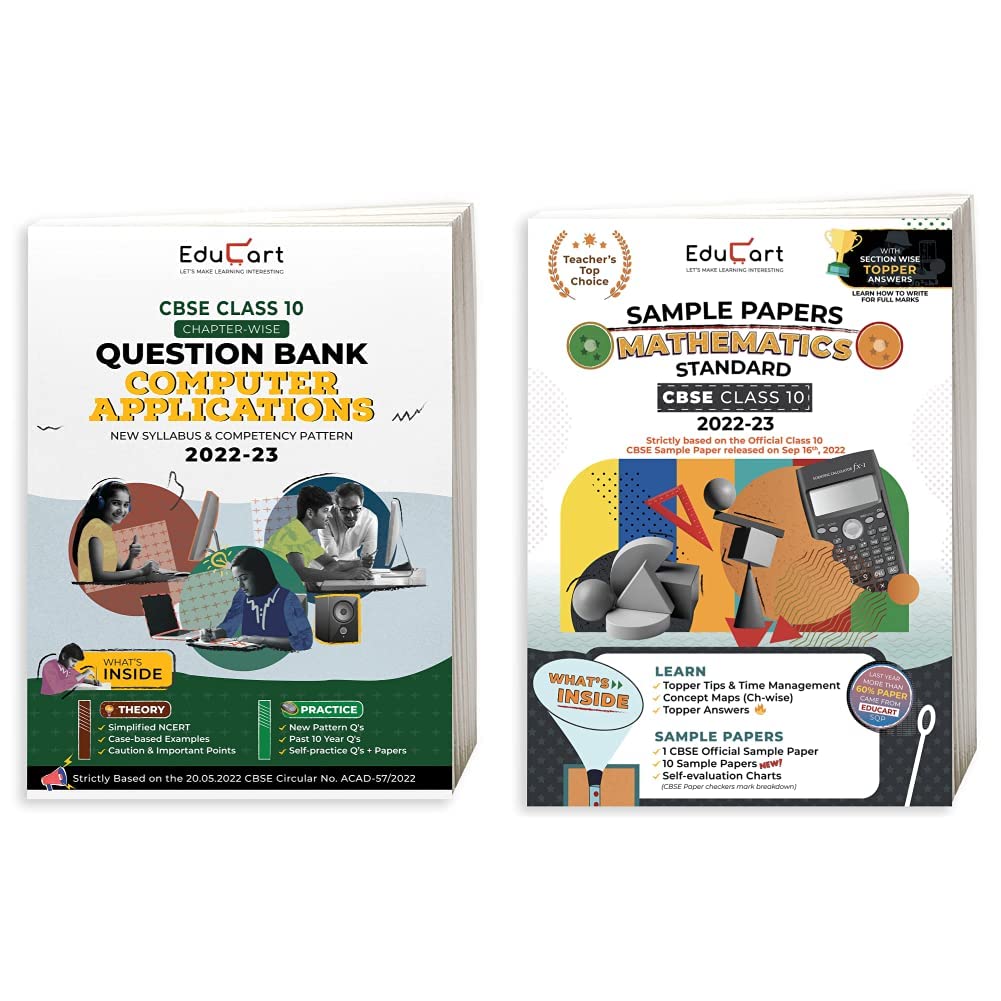 Educart CBSE Class 10 COMPUTER APPLICATION Question Bank 2023 (based on ...