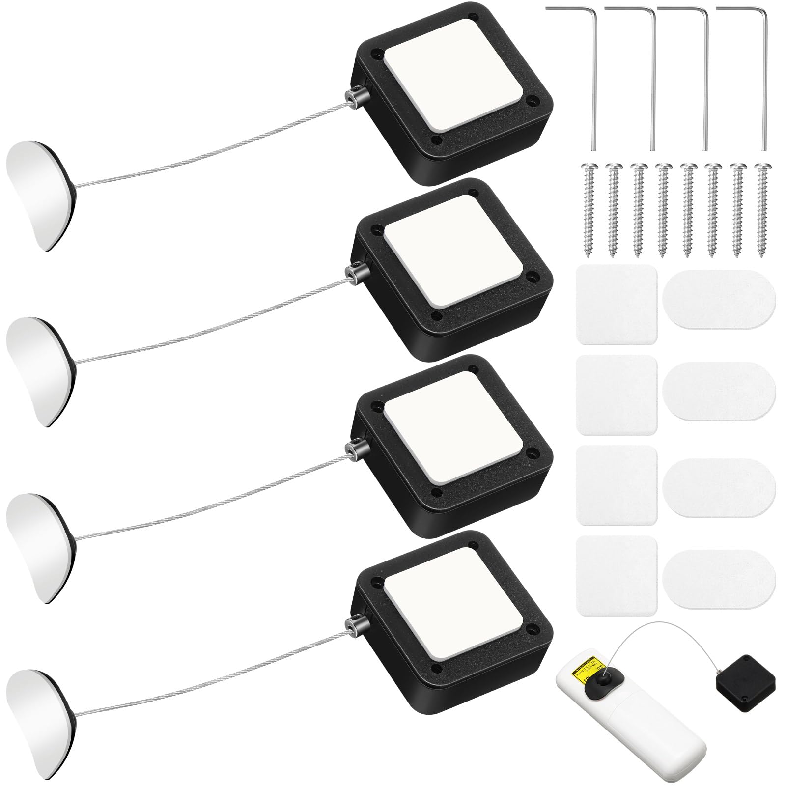 Amazon.com: Mimorou 4 Pcs 6.5 ft Retractable Cable Lock with Double ...