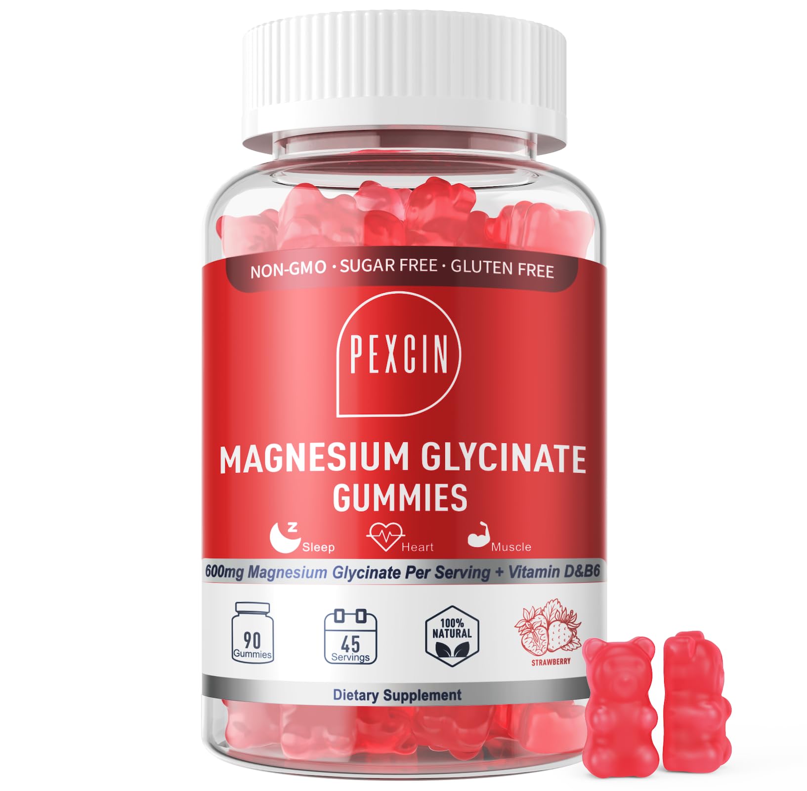 Amazon.com: Magnesium Glycinate Gummies for Adults & Kids, 1000mg High ...