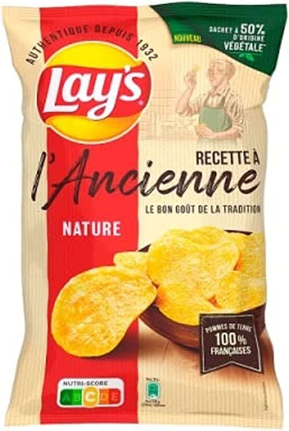 Lay's Chips Recette à l Ancienne Nature 145g - Le paquet de 145g : Amazon.fr: Epicerie
