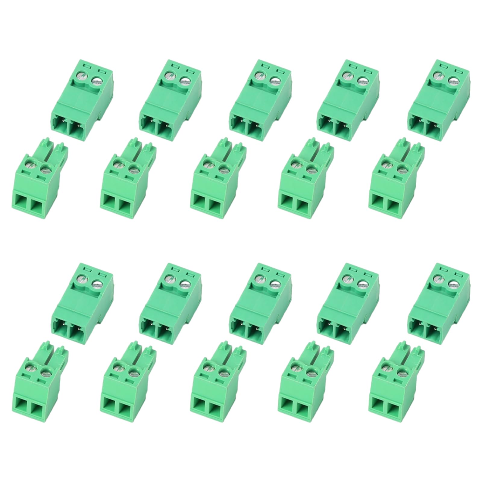JHCBKFF 10 Set 2 Pin 3.81mm Pitch PCB Mount Screw Terminal Block ...