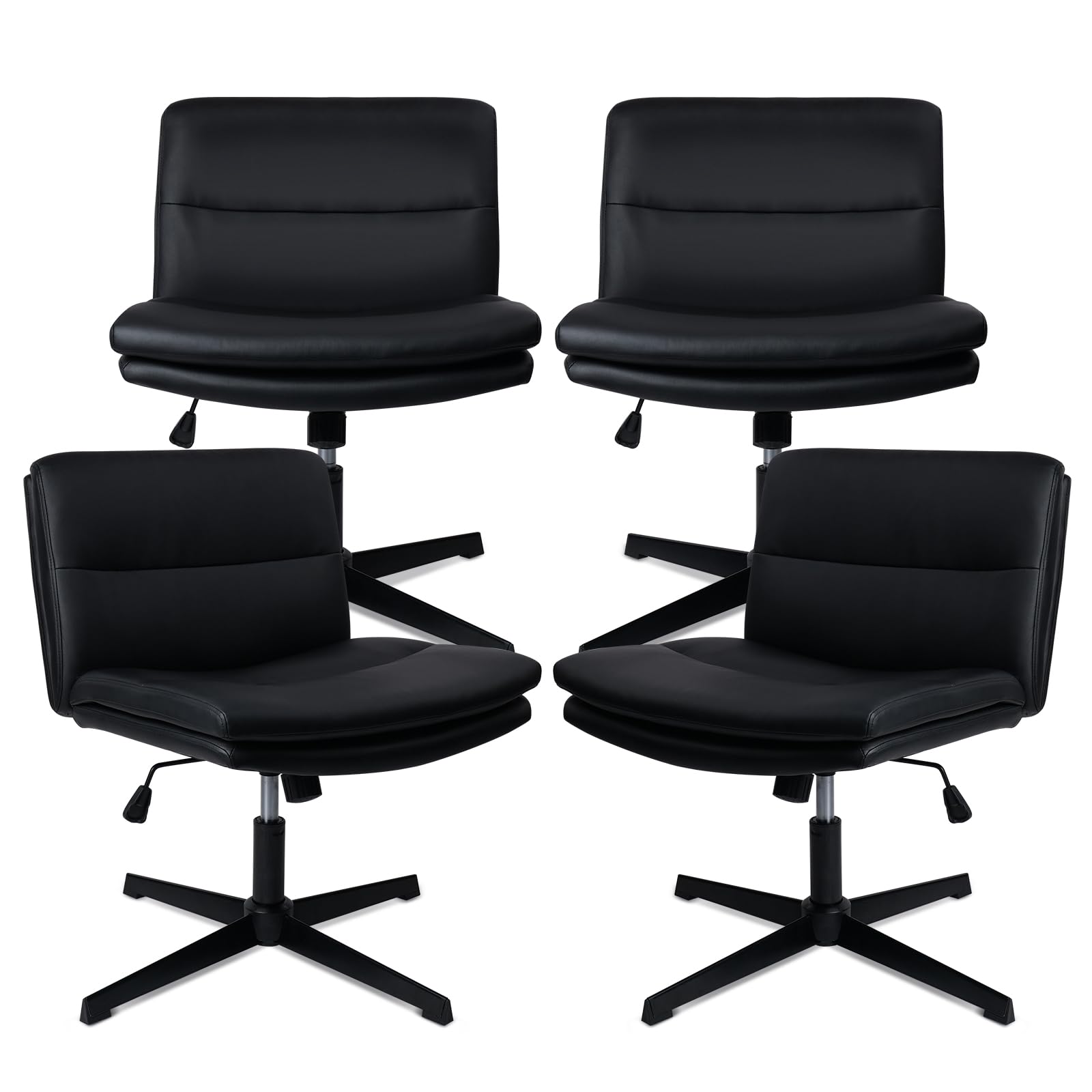 Amazon.com: KLASIKA Armless Desk Chairs No Wheels,Cross Legged ...