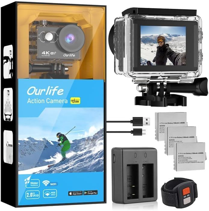 Amazon.com : Pro Xtreme 4K Action Camera - Ultra HD Waterproof Camera ...