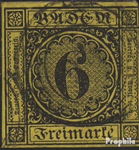 Baden 7 splendor 1853 Numbers in District (Stamps for collectors ...
