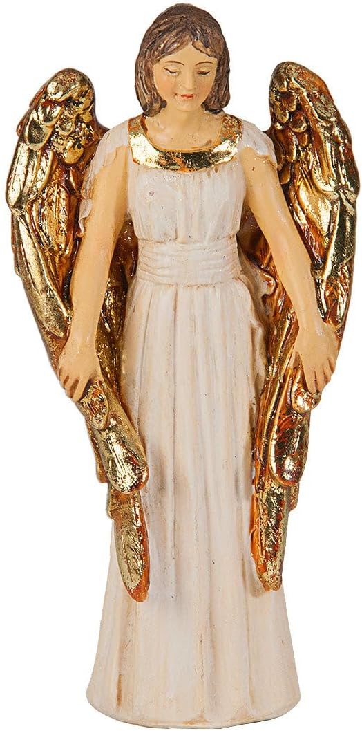 Amazon.com: Small Catholic 4" Guardian Angel Hand Painted Solid Resin ...