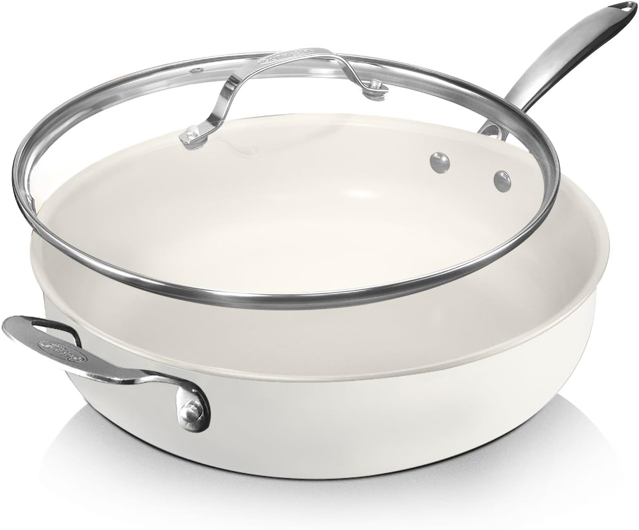 Amazon.com: Granitestone 4 Qt Saute Pan with Lid - 12 Inch Non Stick ...