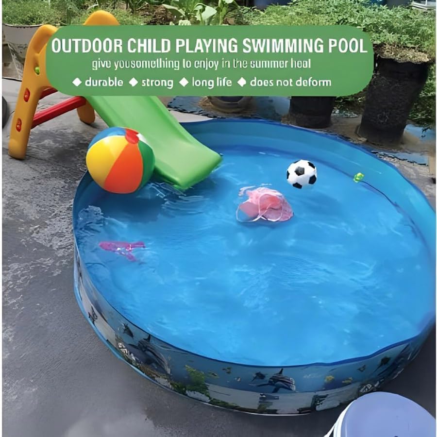 Snapklik.com : Nuwani 4FT Foldable Kiddie Pool - Hard Plastic Non ...