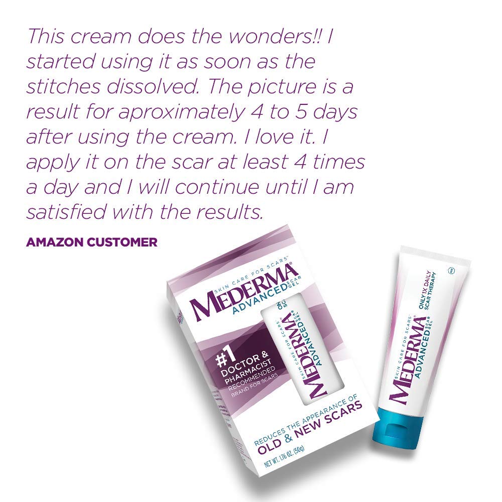Mederma Advanced Scar Gel - 1x Daily - Reduces The Appearance of Old ...