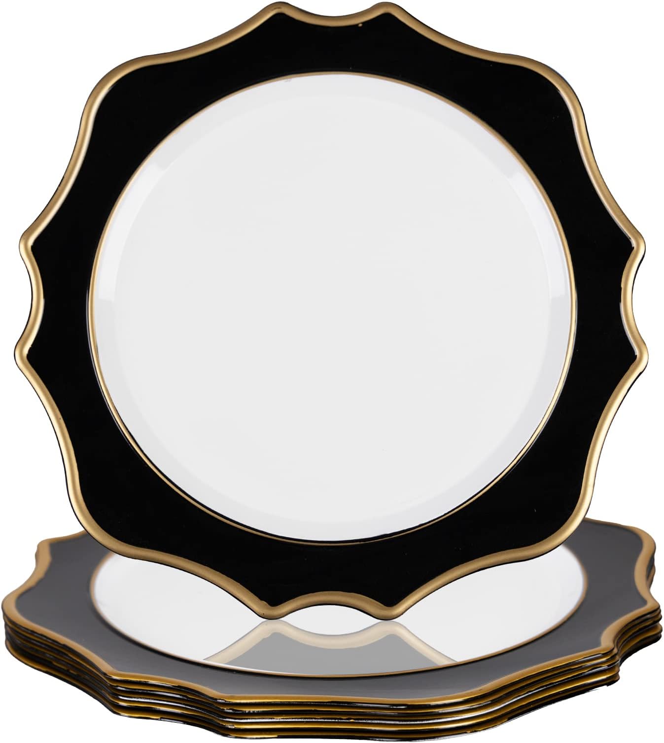 Amazon.com | MAONAME 13" Charger Plates Set of 6, Scallop Plate ...