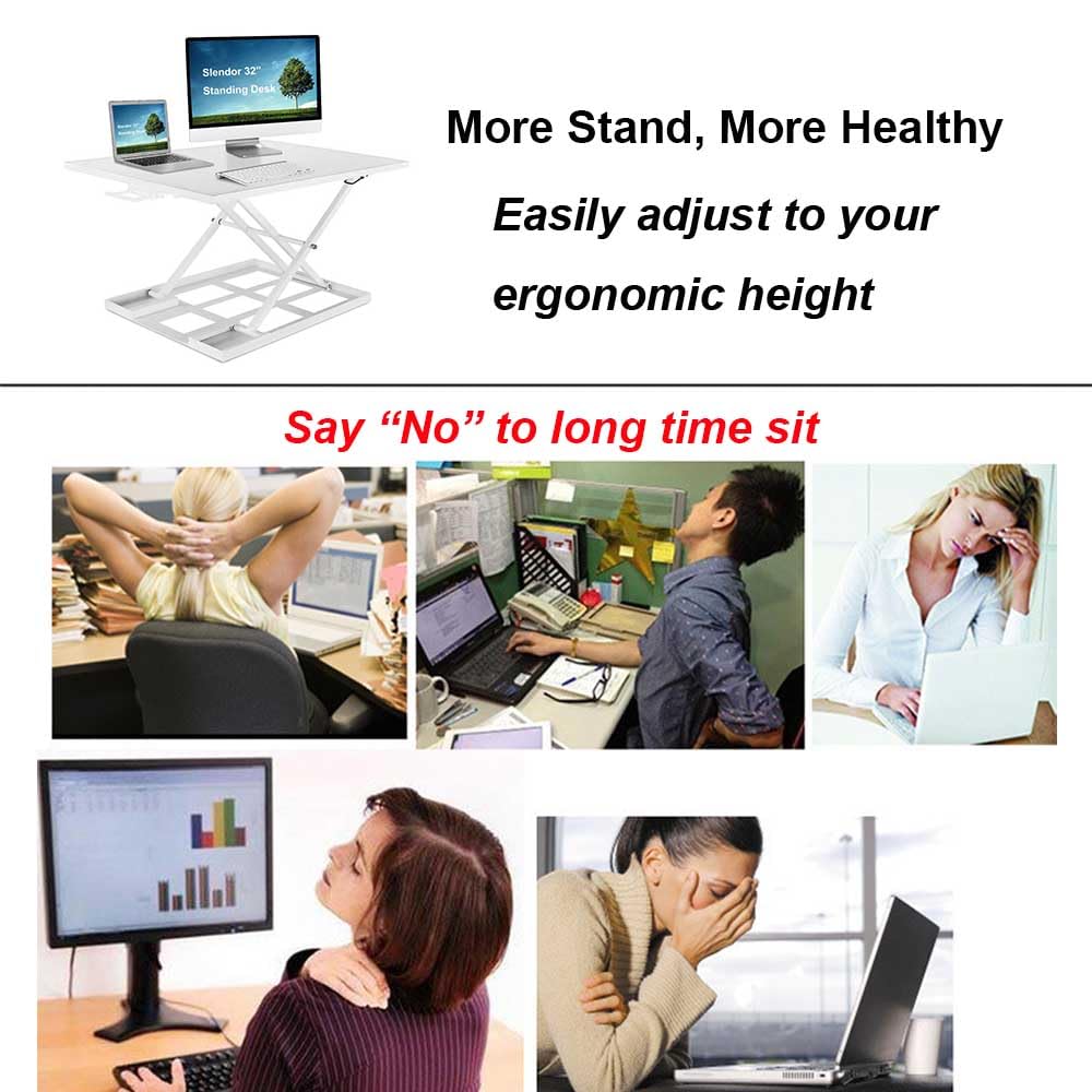 Snapklik.com : Seeutek Desk Stand Up Desks Height Adjustable 28 Inch ...