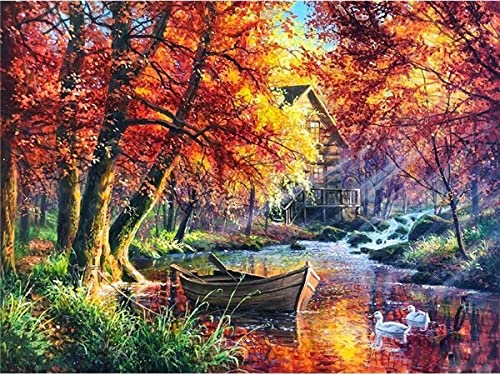 Colores De Otoño Por Numeros Pintar Por Números Atardecer De Otoño