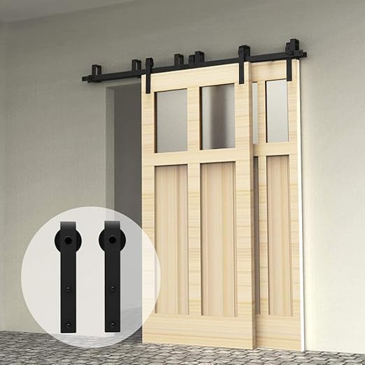Sliding door fitting set, runners for sliding doors, hanging rail ...