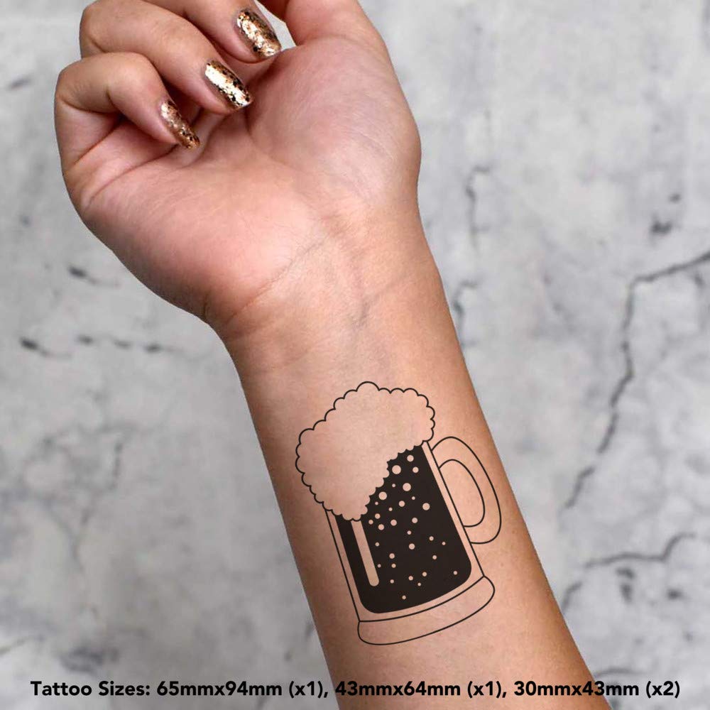 Beer Pint Tattoos Beer Bottle Tattoo Flash By Vikingtattoo On