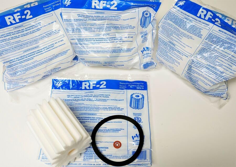 Amazon.com: RF-2 4 PACK Unifilter Micro Fiber Fuel Oil Filter for 2A ...