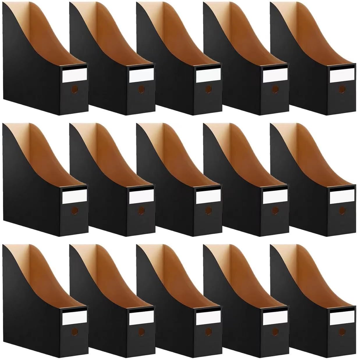 Amazon.com: EWAFILU 15 Pack Black Foldable Desk File Holder, Cardboard ...